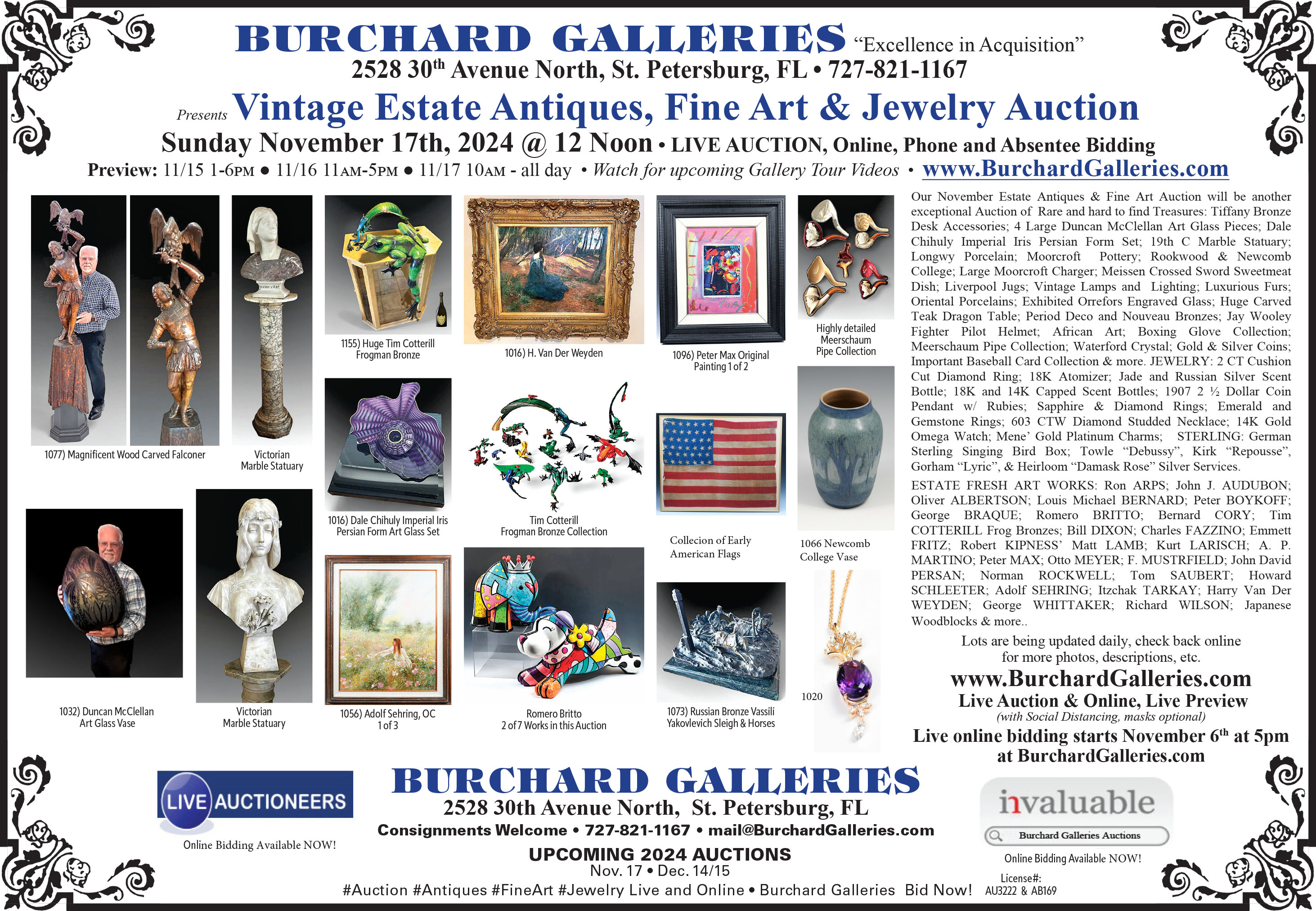 !antique Auction Calendar - Burchard Galleries